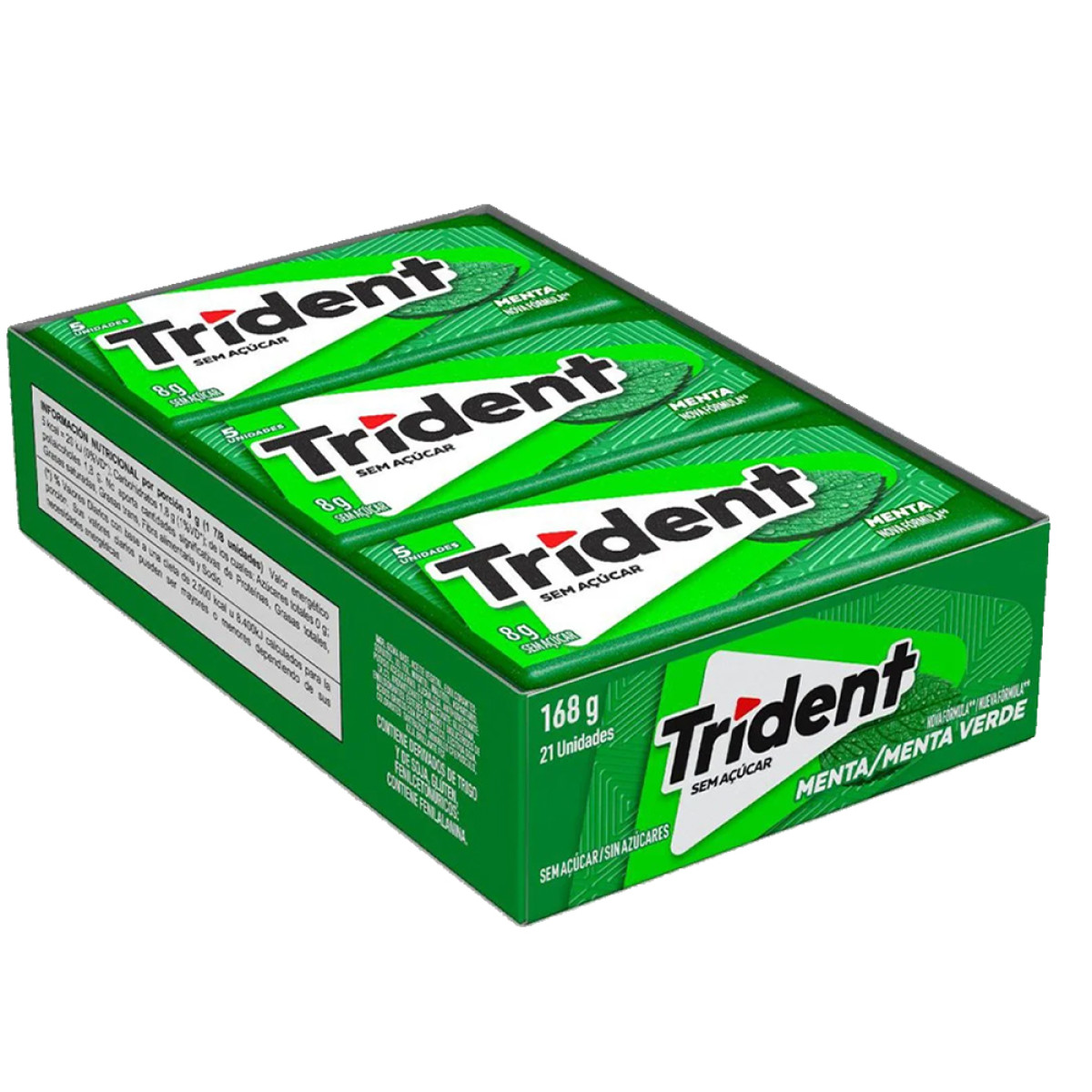 CHICLE TRIDENT MENTA VERDE 8GR - DP COM 21 UN - CATÁLOGO COMPLETO ...