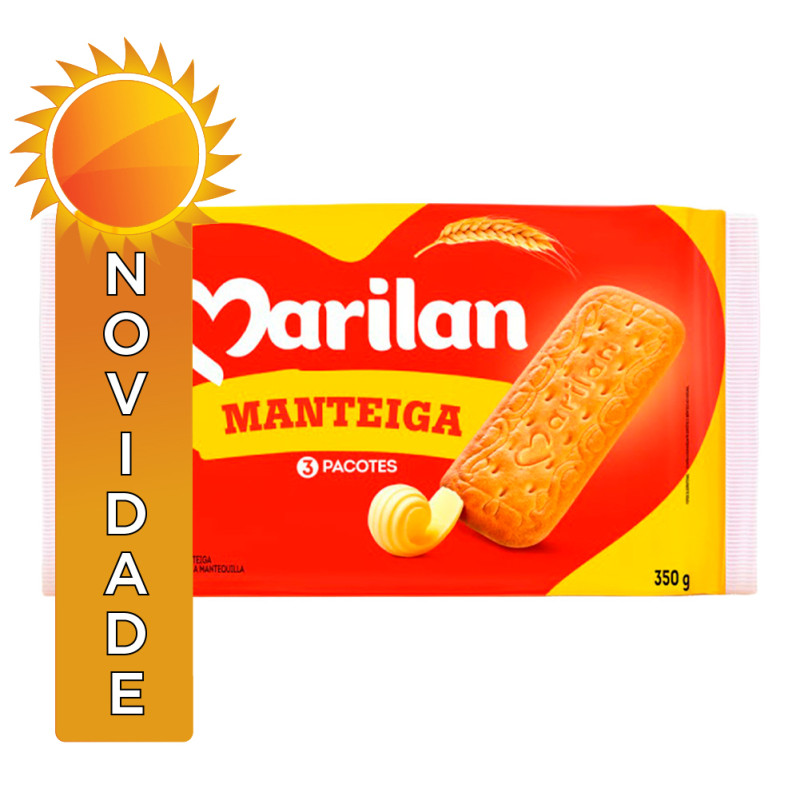 BISCOITO MARILAN 350GR MANTEIGA - CX COM 24 UN | Comercial Souza Atacado